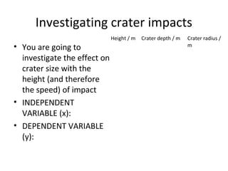 1.7 crater formation | PPT