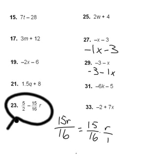 Chapter 7 - Combining Like Terms | PPT