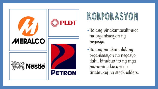 Mga Organisasyon ng Negosyo
