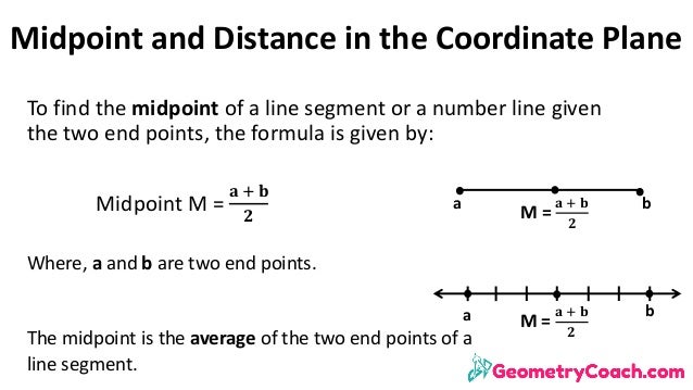 1-7 Midpoint and Distance in the Coordinate Plane