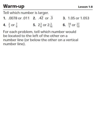 1 8 negative numbers | PDF