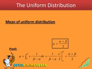 Uniform Distribution | PPTX