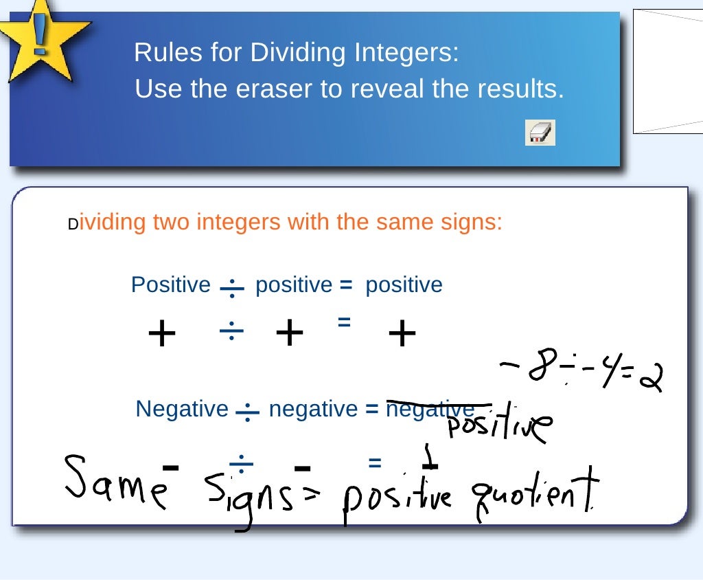 Multiplication and Division of Integers
