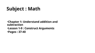 1-4 Construct Arguments (math lesson G1) | PPTX