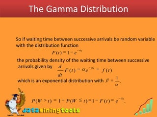 Gamma, Expoential, Poisson And Chi Squared Distributions | PPTX