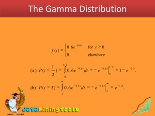 Gamma, Expoential, Poisson And Chi Squared Distributions | PPTX