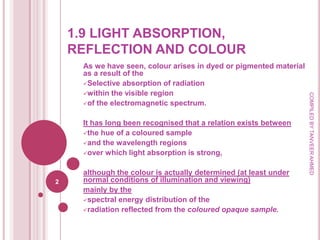 1.9 light absorption, reflection and colour | PPTX