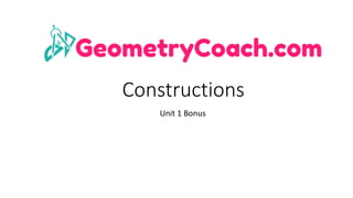 1-9 Constructions - Geometry Power Point | PDF