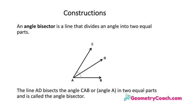 1-9 Constructions - Geometry Power Point | PDF