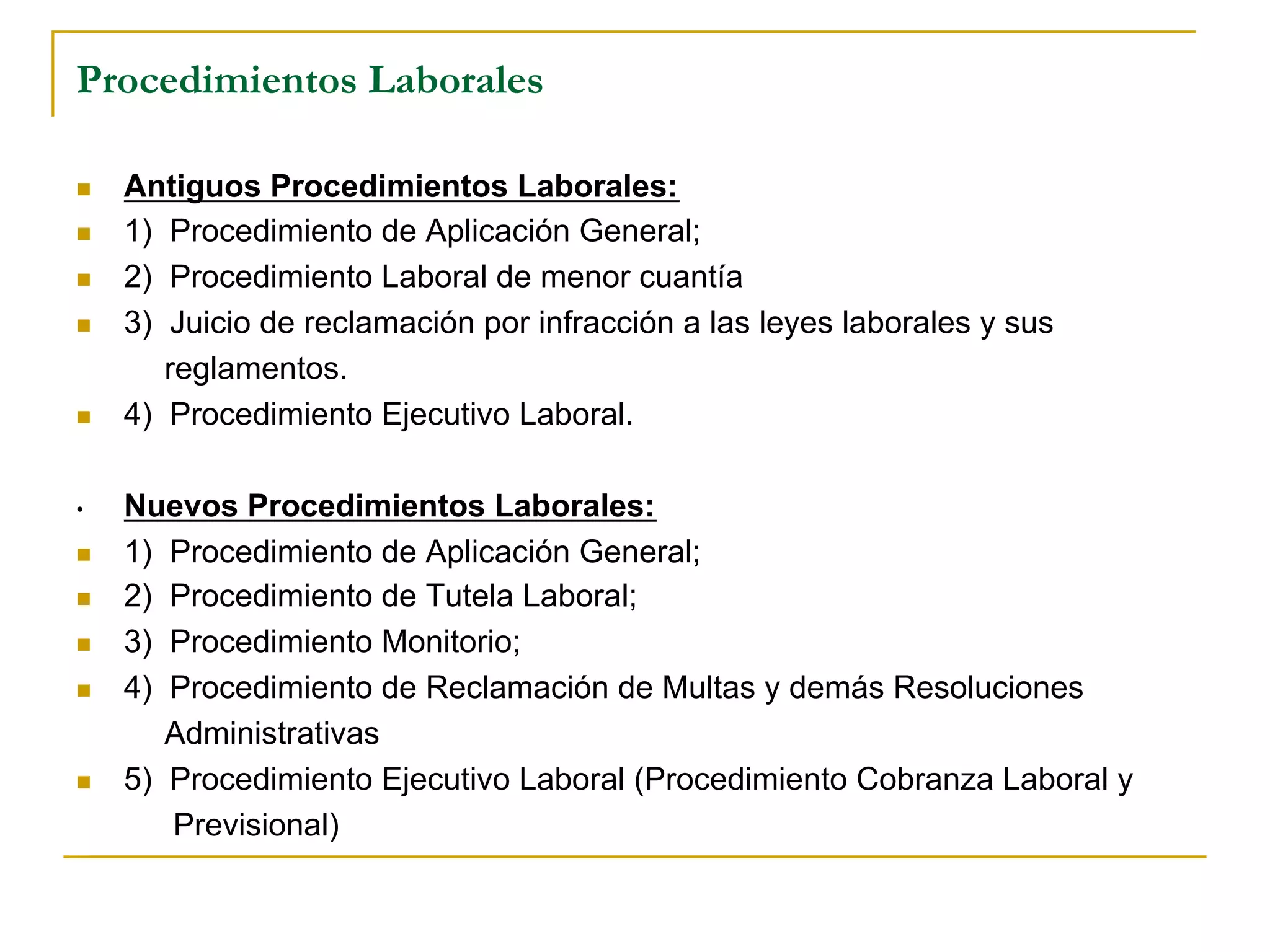 1.a.1.procedimiento laboral, nuevo y antiguo | PPT