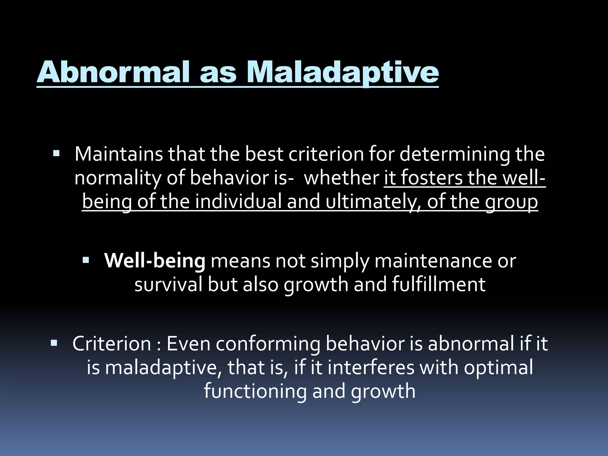 Abnormal Behavior and its Nature | PPTX