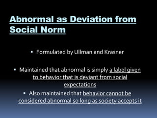 Abnormal Behavior and its Nature | PPTX