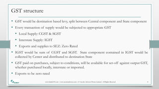 Accolet - overview and levy of India GST | PPT