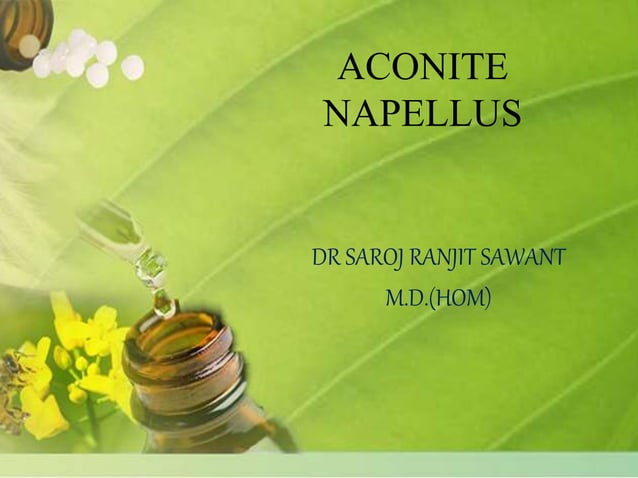 1 aconite napellus- drug picture | PPTX