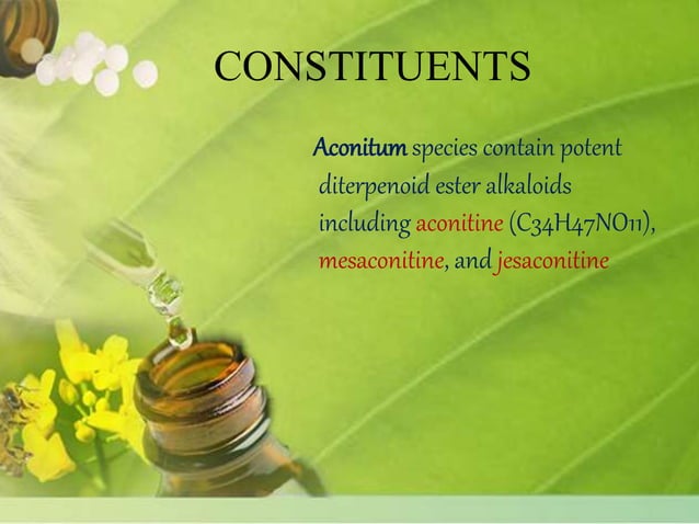 1 aconite napellus- drug picture | PPTX