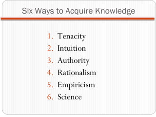 1 acquiring knowledge | PPT | Science