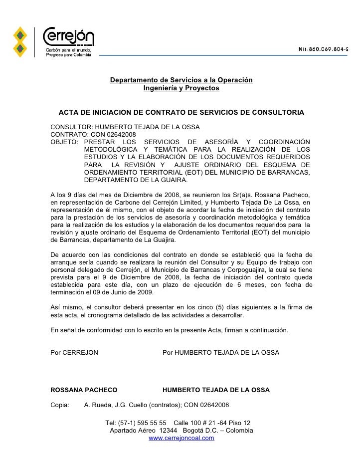 Modelo De Acta De Inicio De Contrato - Image to u Modelo De Acta De Inicio De Contrato - Image to u