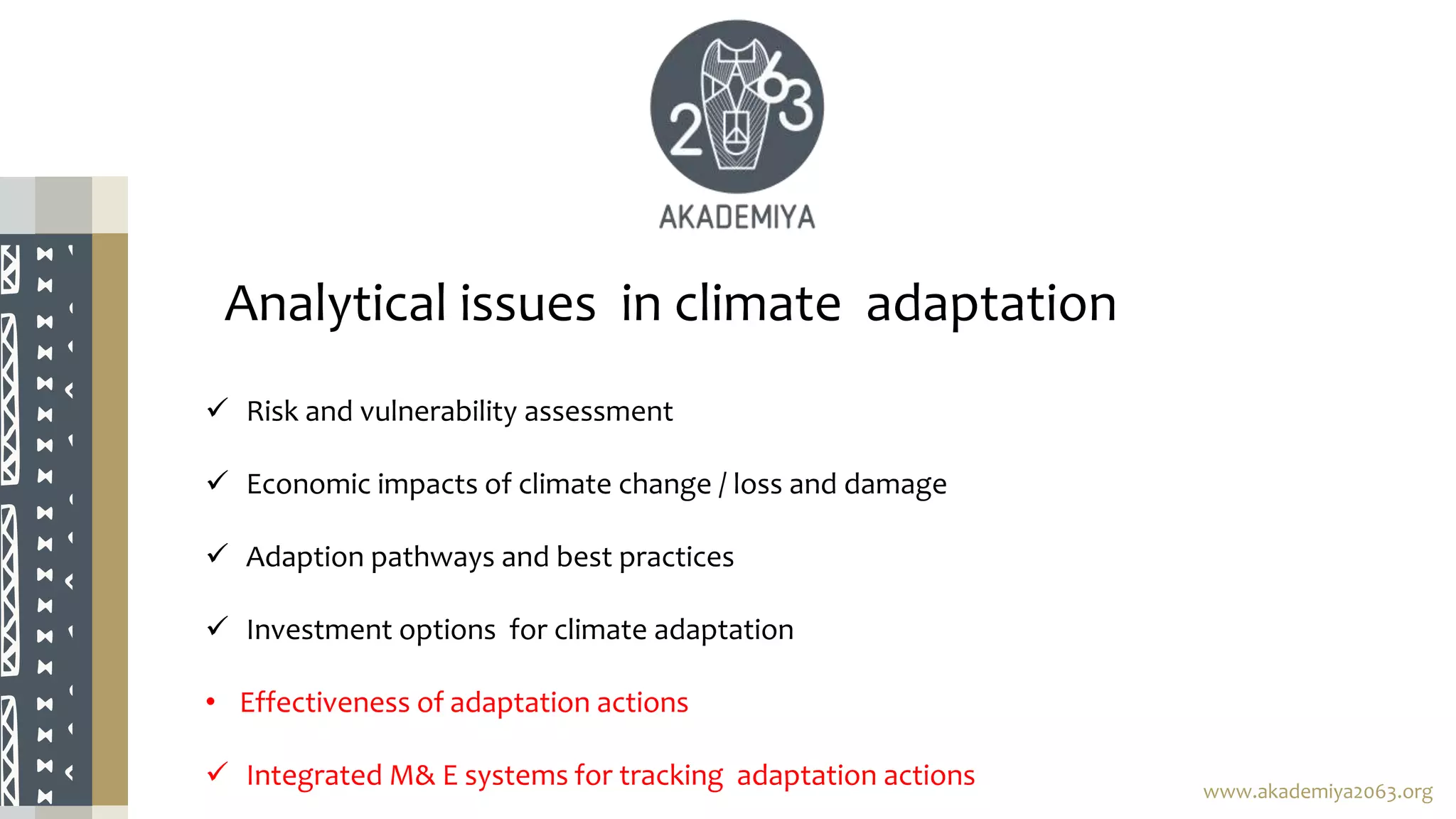 Climate Adaptation Pathways and Options in Agriculture | PPTX