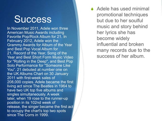 1 adele presentation | PPTX | Contemporary Hits/Pop/Top 40 | Music