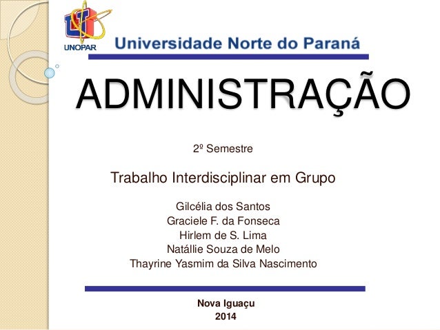 1 Administracao Power Trabalho 2 Semestre