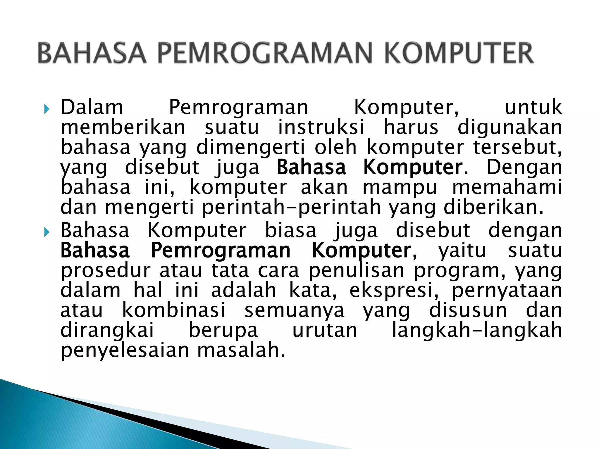 1 adp dasar-dasar pemrograman | PPT