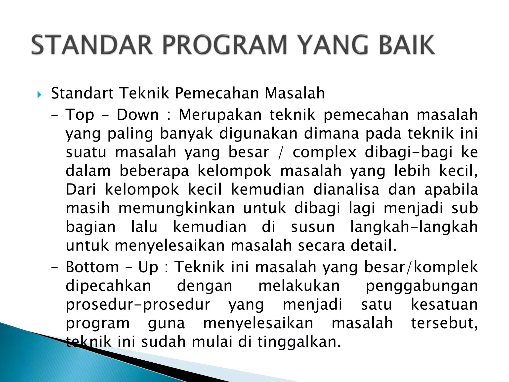 dasar-dasar pemrograman | PPTX