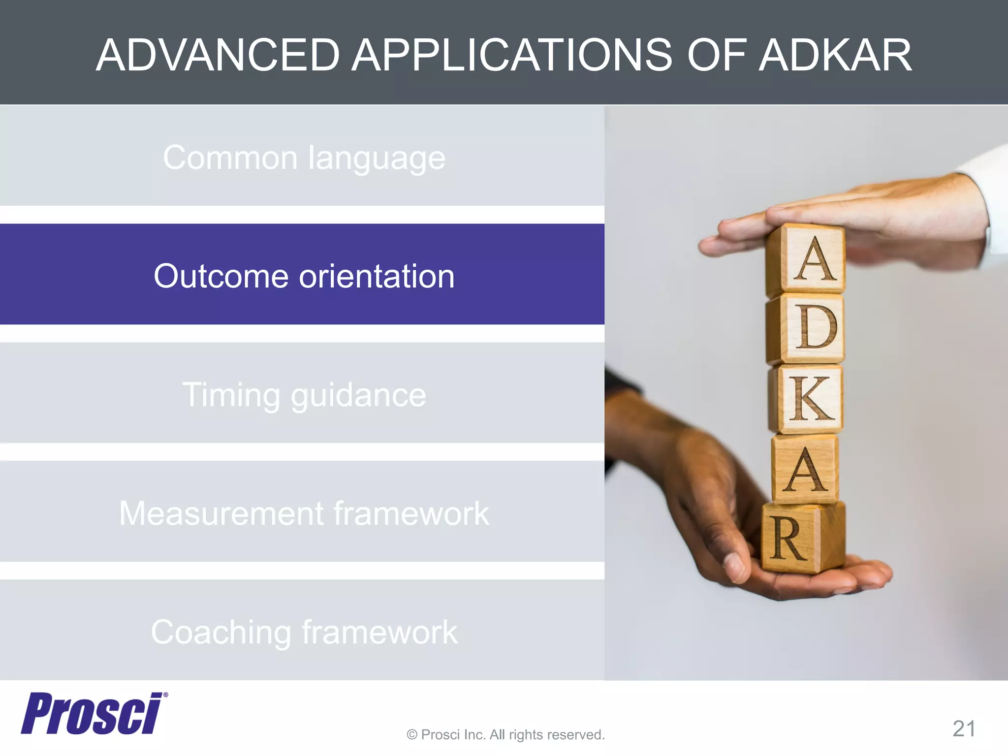 Prosci Webinar - Advanced Applications of ADKAR | PDF