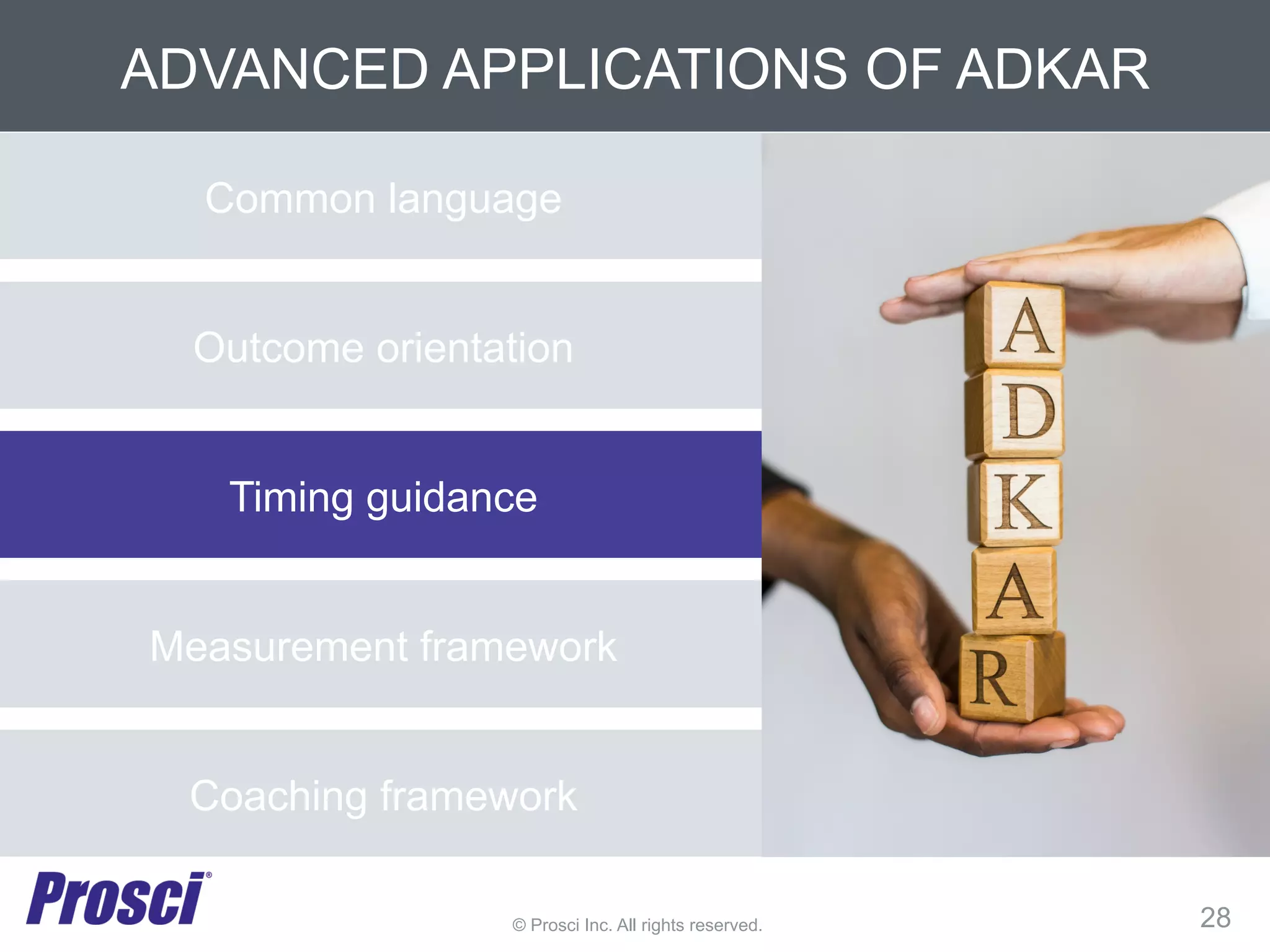 Prosci Webinar - Advanced Applications of ADKAR | PDF