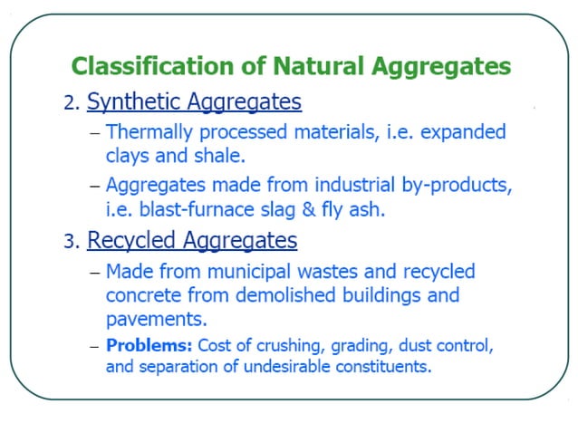 Aggregates | PPT