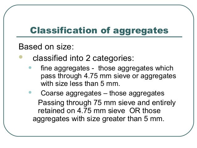 Aggregates