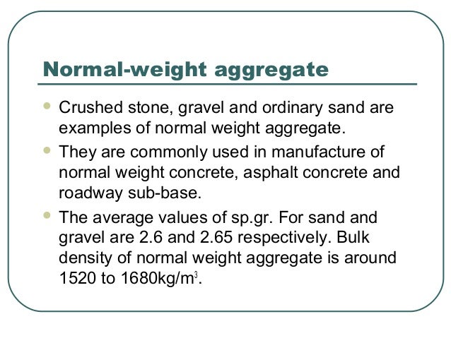 Aggregates