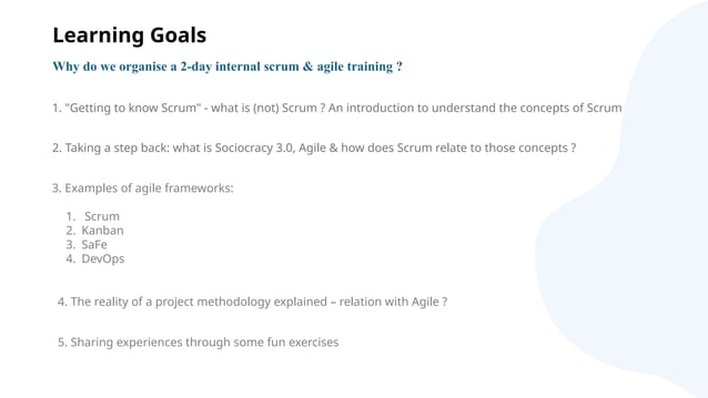 AC1-intro-agenda-Agile concepts in an enterprise environment | PPTX