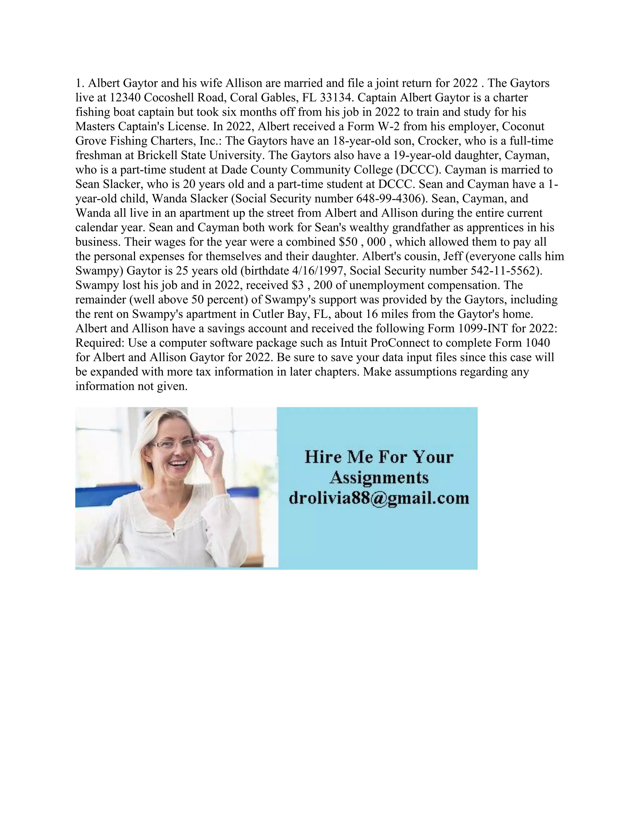 1- Albert Gaytor and his wife Allison are married and file a joint ret.pdf