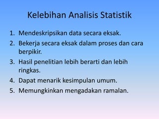 analisis data dengan statistik | PPT