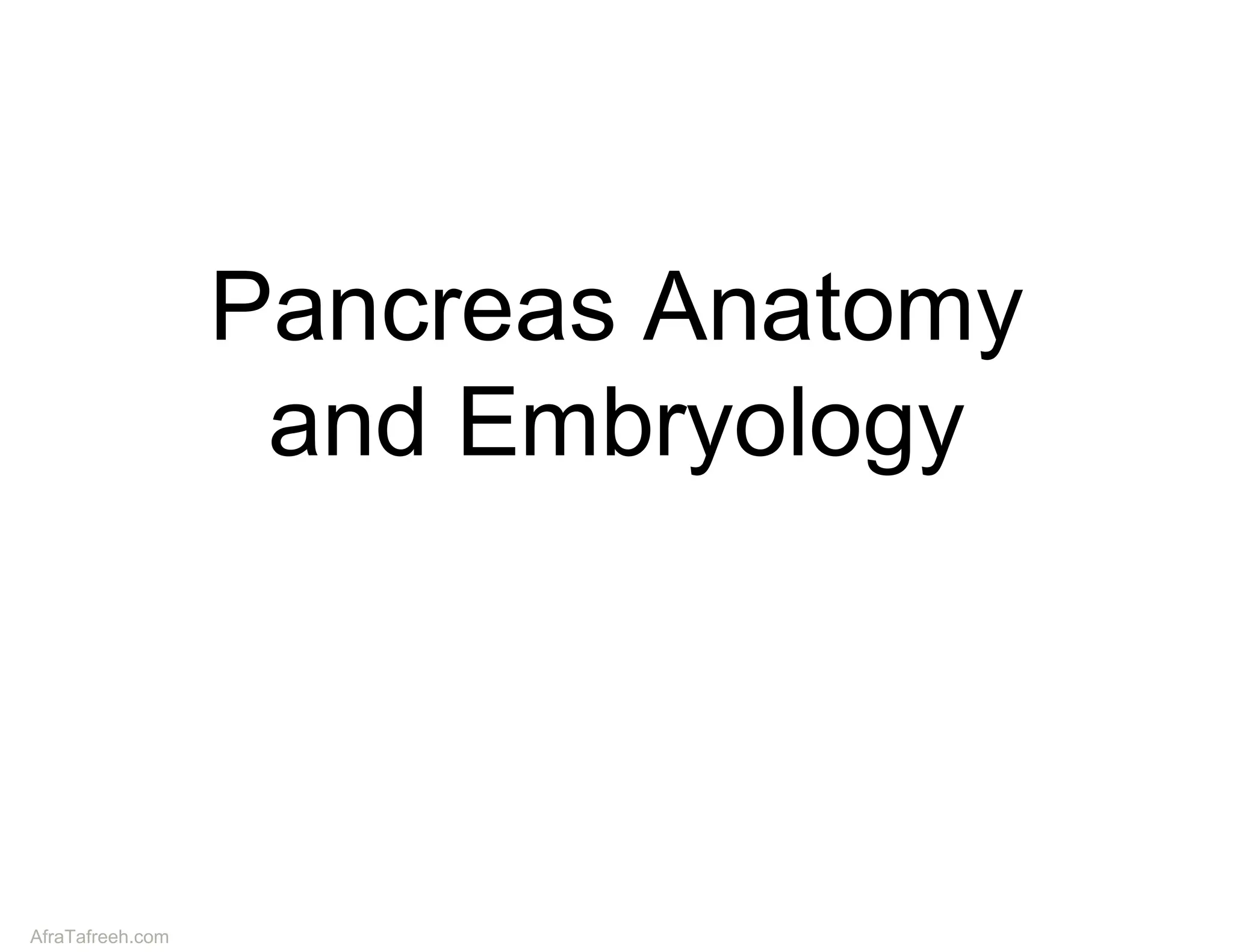 1-Anatomy and Embryology of Pancreas pdfpdf | PDF | Endocrine and ...