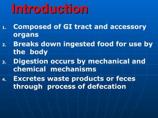 gastroentestinal anatomy and physiology lecture | PPT