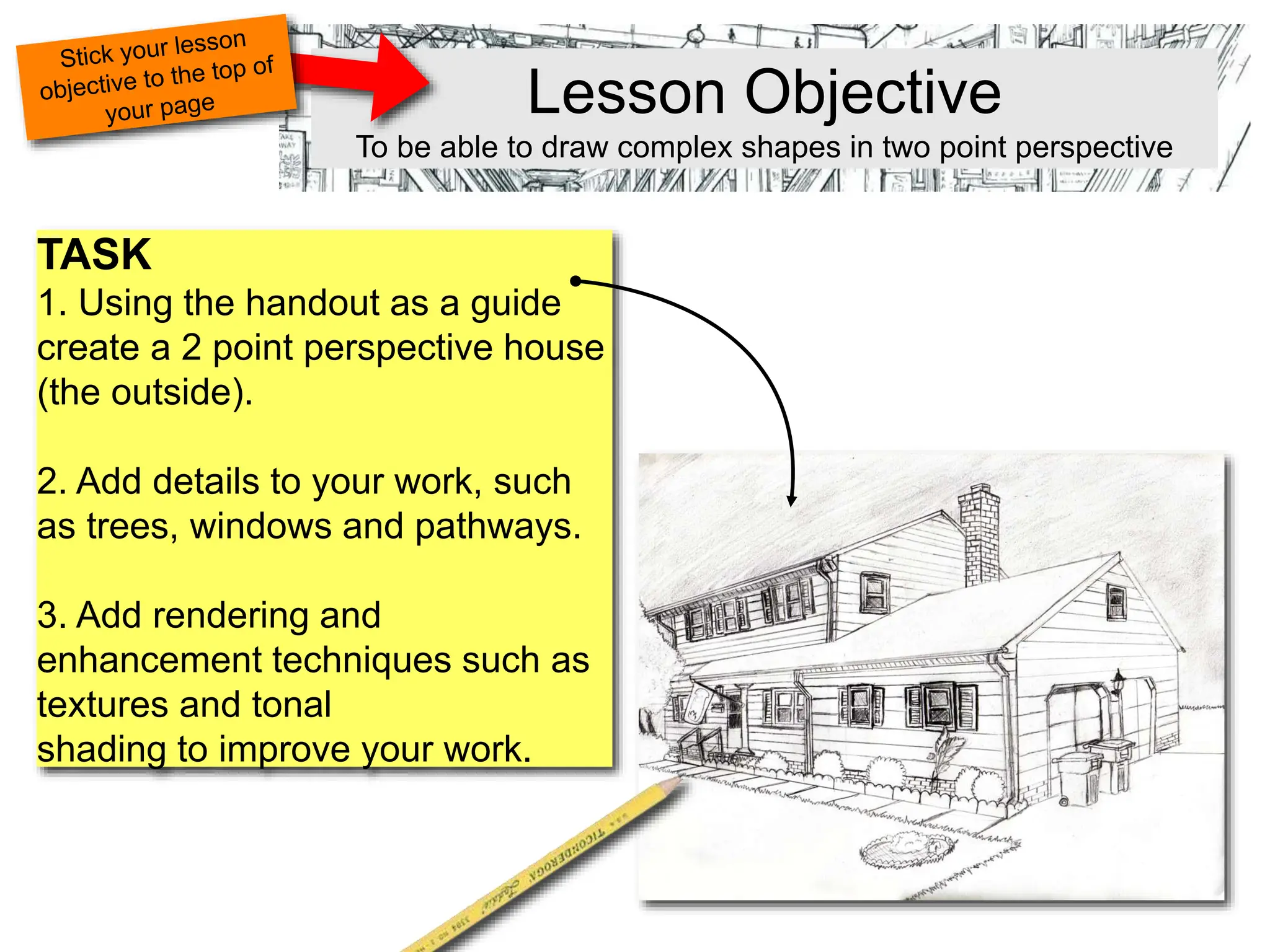 one and two-point-perspective lesson for high school and college | PPT ...