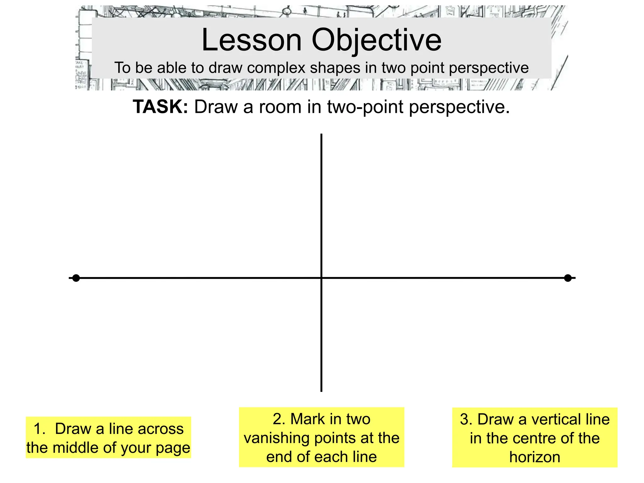 one and two-point-perspective lesson for high school and college | PPT ...