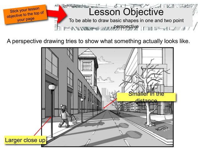 one and two-point-perspective lesson for high school and college | PPT ...