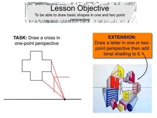 one and two-point-perspective lesson for high school and college | PPT ...