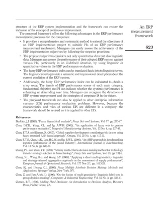 1. An Erp Performance Measurement Framework Using A Fuzzy Integral Approach | PDF
