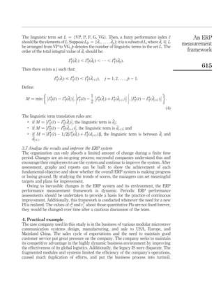 1. An Erp Performance Measurement Framework Using A Fuzzy Integral Approach | PDF