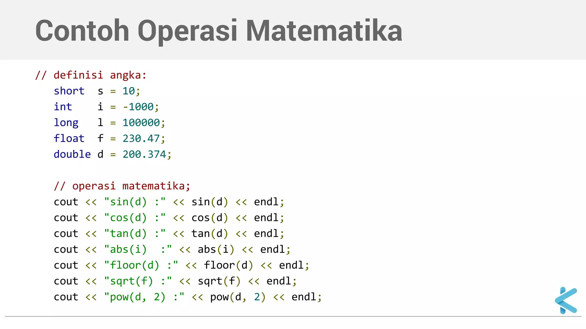 Pemrograman C++ - Angka | PDF