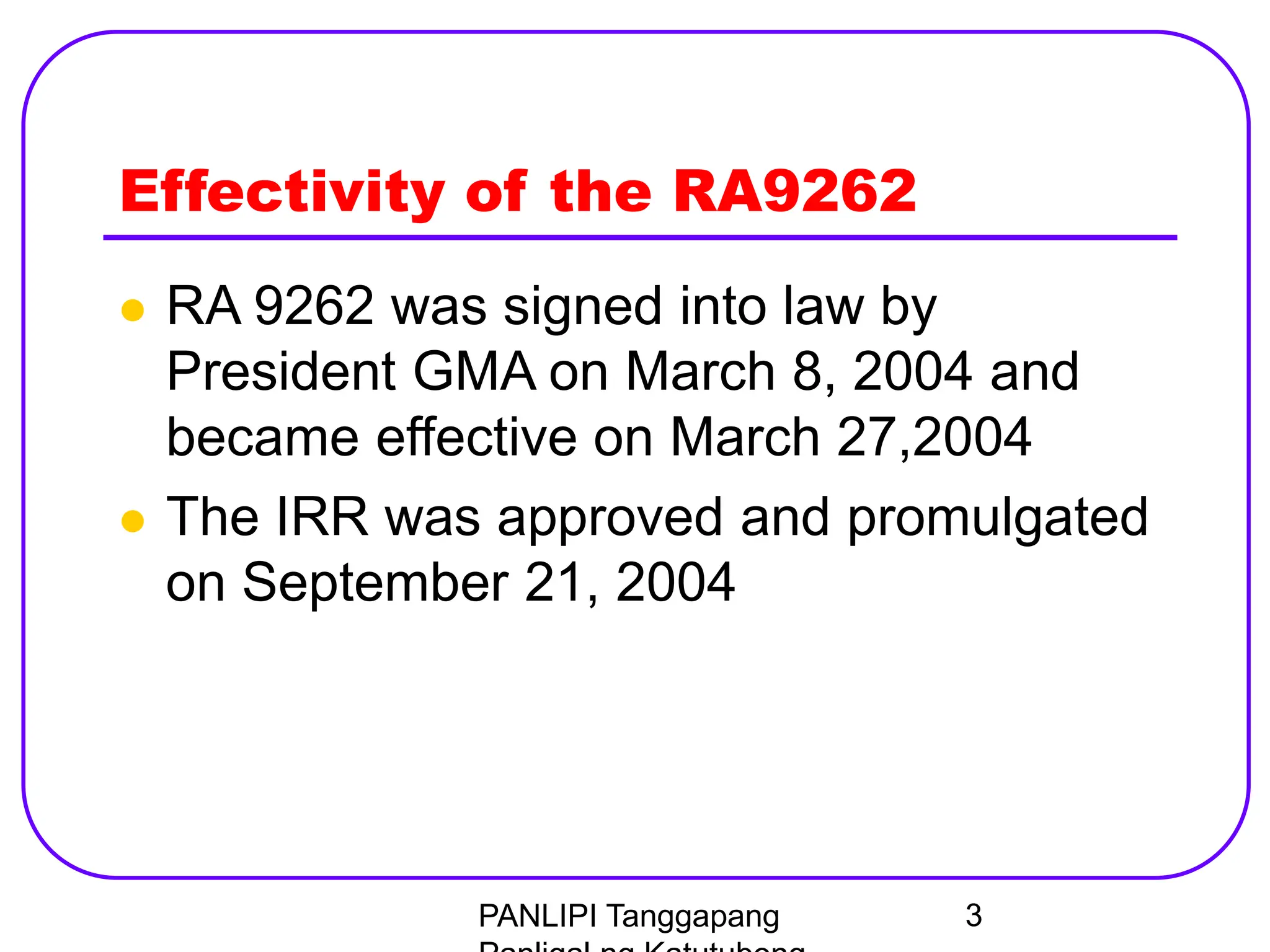 Anti Violence against Women and their Children | PPT