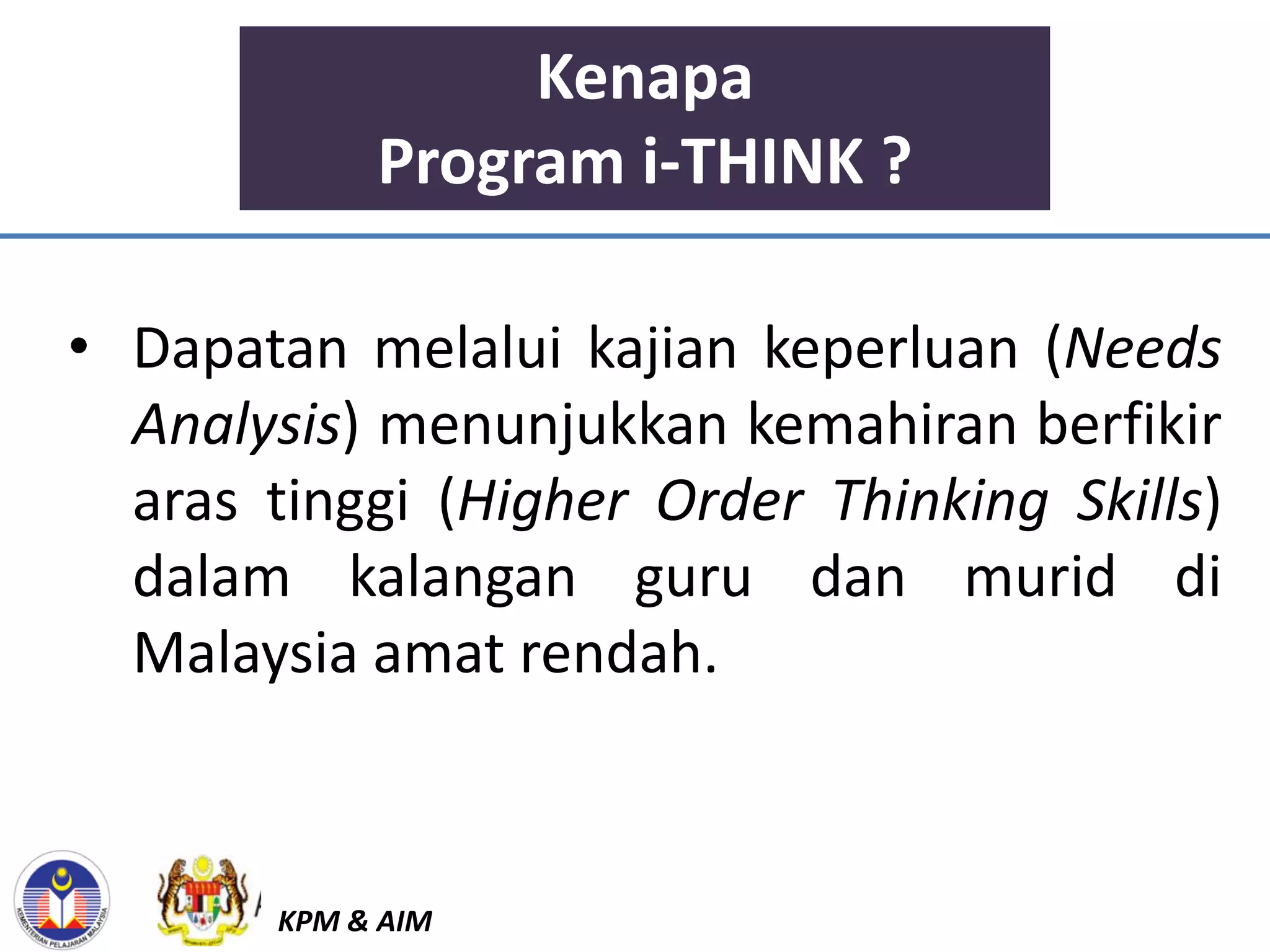 1. apa itu program i think | PPT