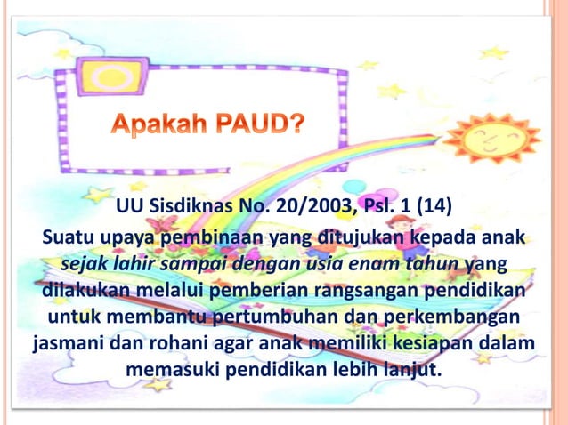 PPT Konsep Dasar Pendidikan Anak Usia Dini | PPTX