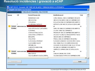 Self Audit de prescripció farmacèutica. | PPT
