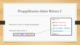 Pengantar Array 2 Dimensi dalam Algoritma | PPTX