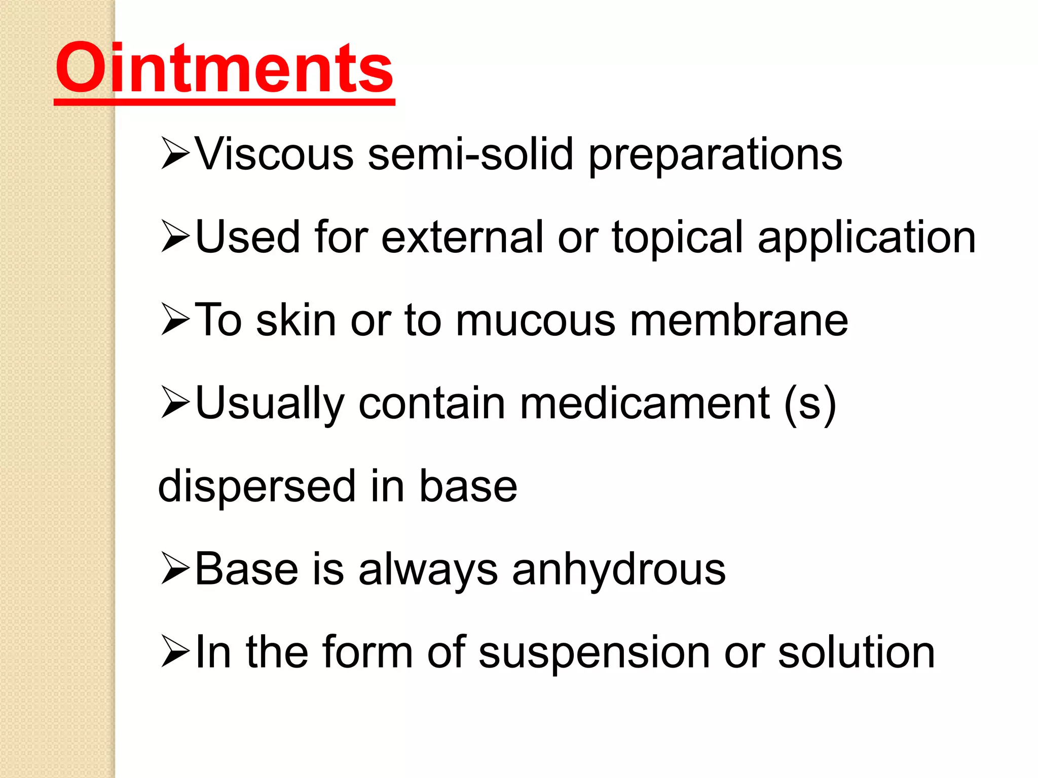 semisolid dosage form-1 | PPTX