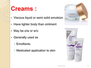 semisolid dosage form-1 | PPTX